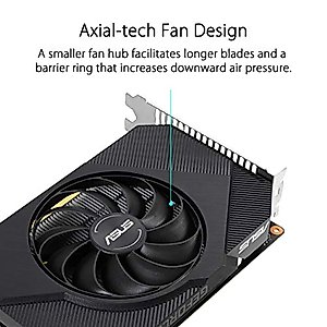 ASUS Phoenix NVIDIA GeForce GTX 1650 OC Edition Gaming Graphics Card (PCIe 3.0, 4GB GDDR6 Memory, HDMI 2.0b, DisplayPort 1.4a, DVI-D, Dual Ball Fan Bearings, Auto-Extreme)