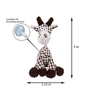 Donkey Shape Pet Dog,Chew Toys with Squeakers,Stuffed Squeaker Dog Toyfor Puppy, Small, Medium Dogs (Creamy-White)