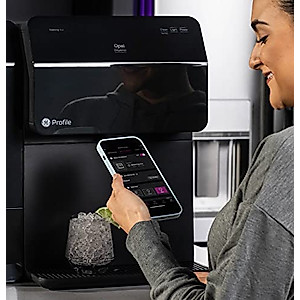 GE Profile Opal Ice Dispenser | Countertop Nugget Ice Maker with Ice Dispenser & 1-Gallon Side Tank | Ice Machine with WiFi Connectivity | Smart Home Kitchen Essentials | Satin Black