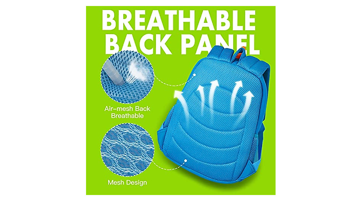 NOHOO Kids Dinosaur Backpack - Waterproof & Lightweight for Ages 3-8