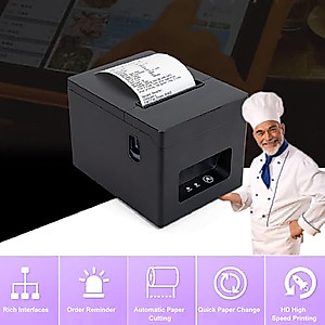 High Speed Printing, ESC POS Compatibility, User Friendly Design, Wall Mountable POS Receipt Printer with USB, Wide Application for Restaurant Retail Store, XP