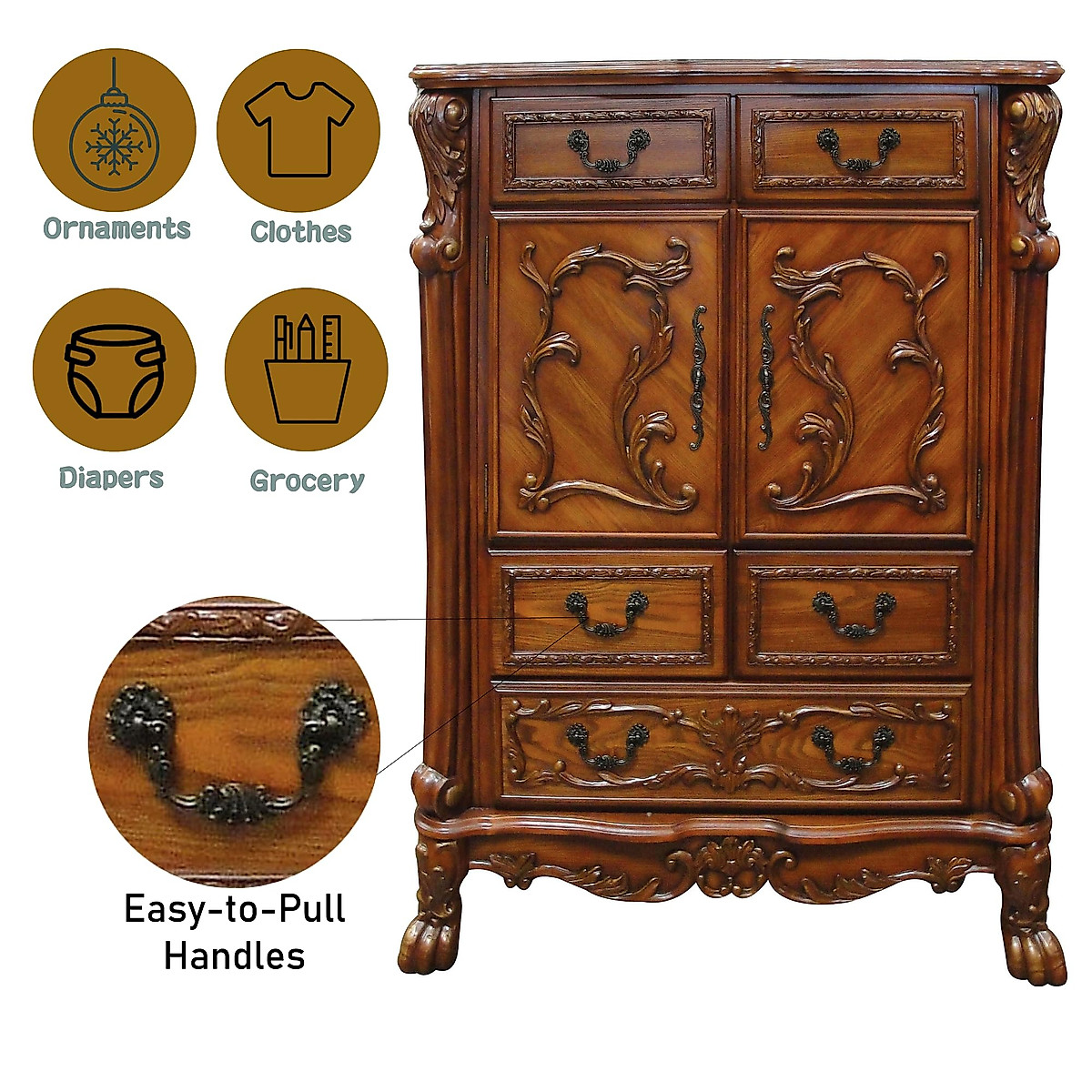 Acme Dresden Chest - 12146 - Cherry Oak