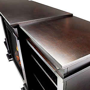 Real Flame Fresno Electric Fireplae Media Fireplace, Large, Dark Walnut