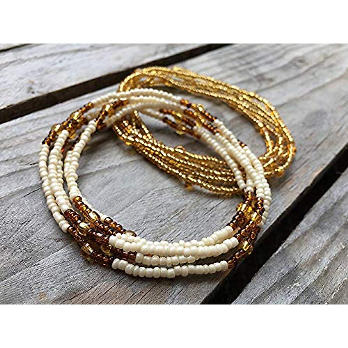 Tuoshei 12 Pieces Summer Jewelry Waist Bead Set Colorful Waist Bead Belly Bead African Waist Bead Body Chain Beaded Belly Chain Bikini Jewelry for Woman Girl (12PCS style7) (style 1)