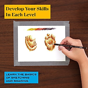 Prismacolor Technique, Art Supplies with Digital Art Lessons, Animal Drawings Set, Level 1, How to Draw Animals with Colored Pencils, Graphite Pencils, and More, Fox Drawing Lesson, 26 Count