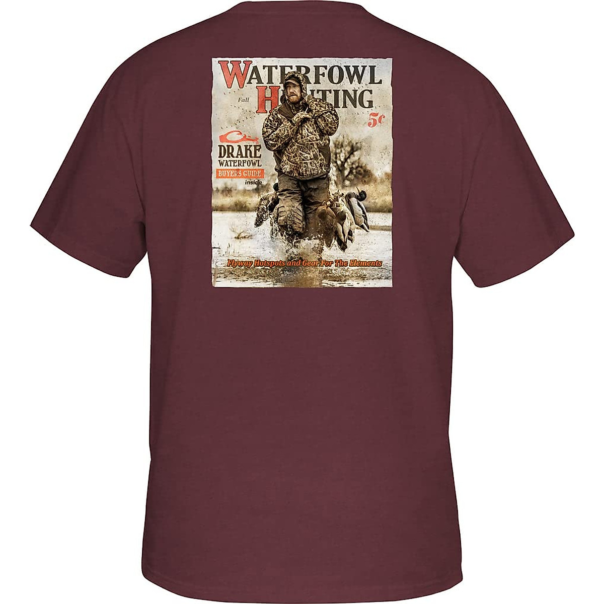 Drake Waterfowl Pack'n Out T S/S Wild Ginger Heather XLarge