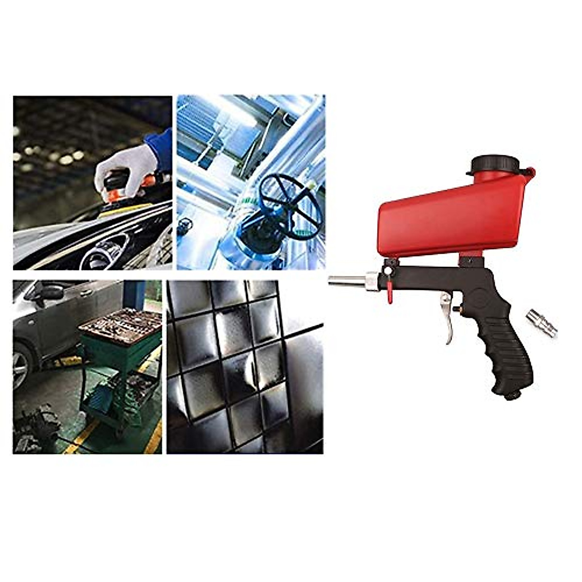 VerLich Sandblaster Gun Gravity Air Sandblasting Tool for Rust Dust Remove Hand Held Sand blaster Air Tool