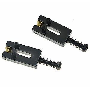 KAISH Pack of 6 Modern Electric Guitar Tremolo Bridge Roller Saddles for Strat or Tele Guitars Black