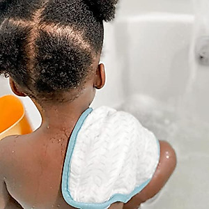 Bamboo Baby Hooded Towel and Washcloth Set, Perfect for Babies or Toddlers, Soft & Absorbent (Greenish)