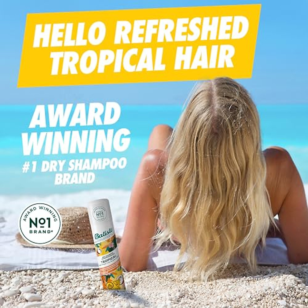 Batiste Dry Shampoo, Tropical, 6.73 Ounce (Packaging May Vary)