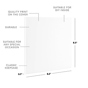 Andaz Press Personalized Bar/Bat Mitzvah Guest Book with Gold Accents, Custom Minimal Script 120 Pages 8.5"x8.5" Hard Cover Photo Album for Girls or Boys, Jewish Birthday Party Decorations, 1-Pack