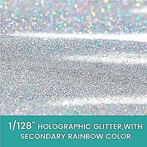 Resiners Holographic Ultra Fine Glitter Powder - 3.53oz/100g, 1/128" Metallic Epoxy Resin Glitter Sequins Flakes for Tumblers,Slime, Nails, Paint, Art Crafts - Laser Silver