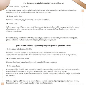 Matte Black Double Edge Safety Razor for Women and Men, Reusable Metal Single Blade Razors, with 10 Platinum Coated Safety Razor Blades