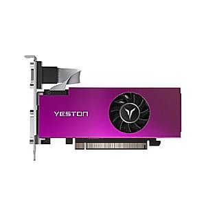 YESTON AMD Radeon RX550 4G D5 LP Gaming Graphics Card Radeon Chill 4GB Memory GDDR5 128Bit 6000MHz VGA + HD + DVI-D GPU,Half Height, Single Slot Graphics Card with Small Blank
