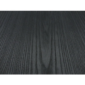 Oak Black Dyed Flat Cut Wood Veneer 24" x 24" with Paper Backer 1/40" Thickness