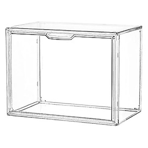 Cabilock Cereal Container Acrylic Storage Box Tote Book Organizing Container Stackable Plastic Storage Box with Lid for Organizing Baby Childs Kids Toy Action Figures Blocks Puzzles Acrylic Box