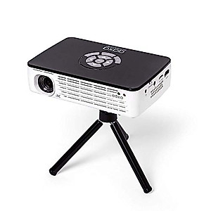 AAXA Technologies P300 Pico Projector with Rechargeable Battery - Native HD resolution with 500 LED Lumens, For Business, Home Theater, Travel and more (KP-600-01)