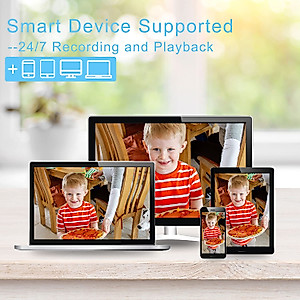 Borntechsz Tuya Smart Life Security Camera,3MP HD Wireless WiFi Home Surveillance Pan/Tilt 355° View Waterproof Full Color Night Vision, Human Detection,Auto Tracking