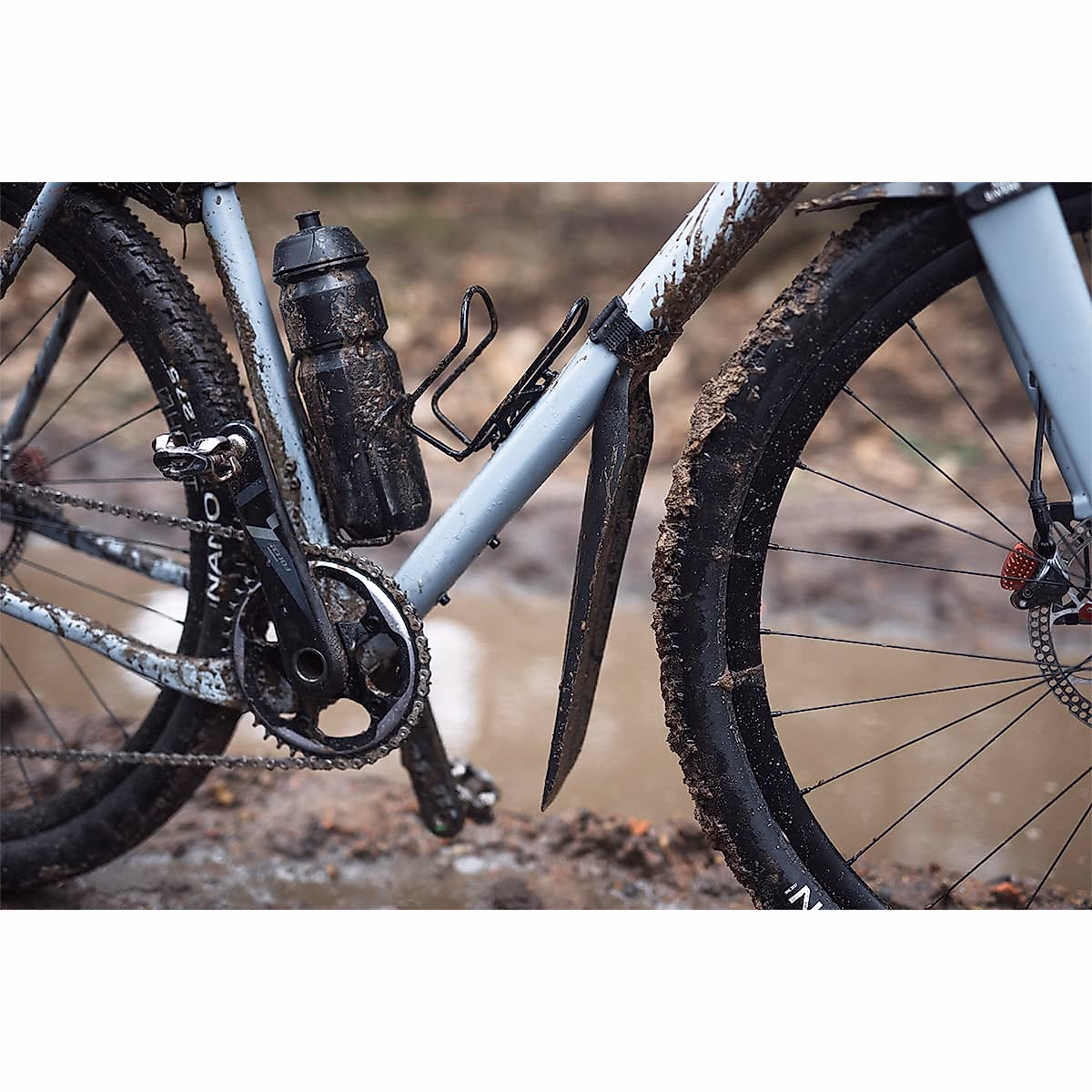 Ass Savers Speed Mullet Clip On Front Mudguard/Fender, Regular for 23-47mm Tires, Cable Routing, Single 2-in-1 Velcro Strap, Easy Mounting Within Seconds