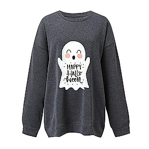 YAFINMO Log In Halloween Shirts For Women Halloween Sweatshirt Halloween Sweater Halloween Shirts Halloween Sweatshirts For Women Womens Vintage Halloween Shirts Halloween Decorations Gray