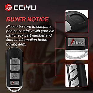 cciyu X 2 Flip Key Fob (SHELL CASE) 4 buttons Replacement for 13 14 15 16 17 for Mazda 3 6 Series with FCC SKE13D