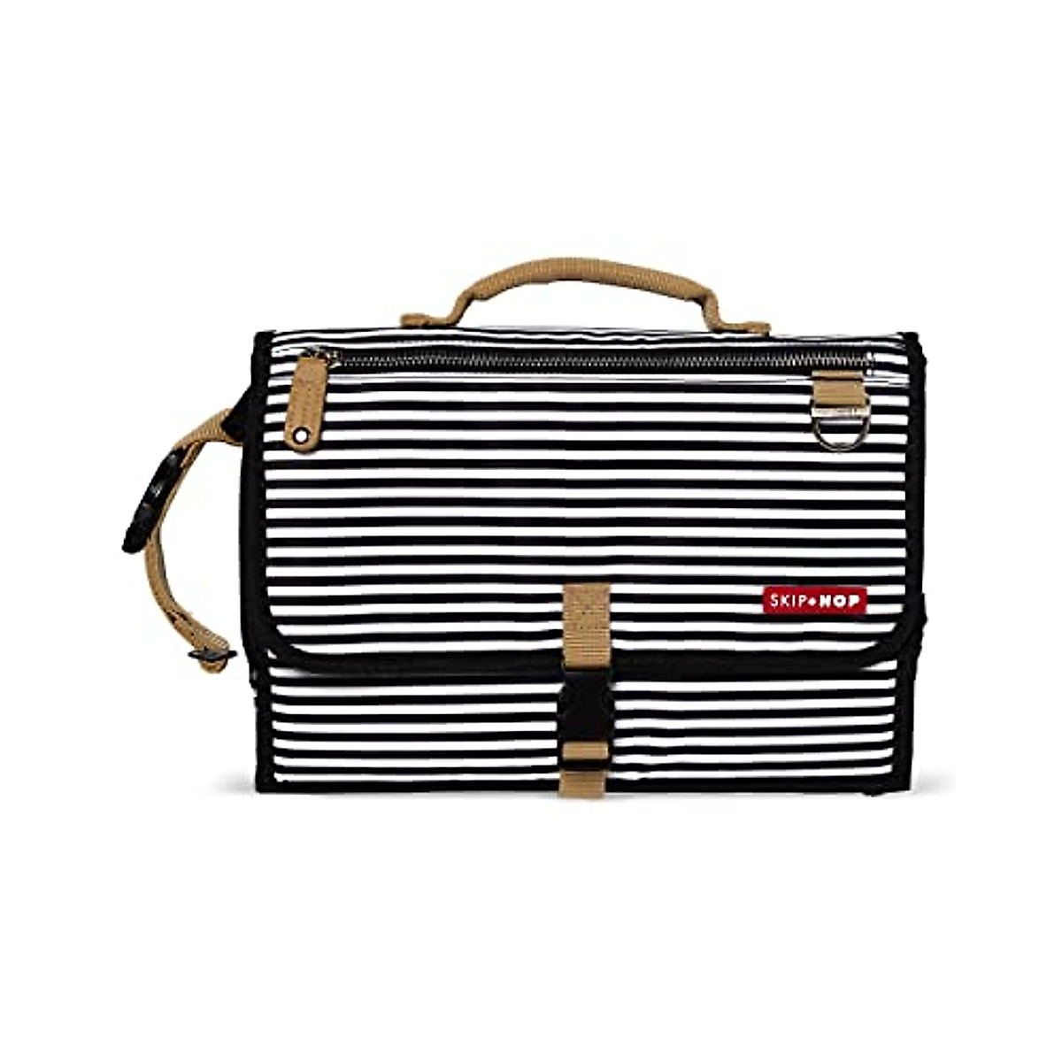 Skip Hop Portable Baby Changing Pad, Pronto, Black & White Stripe