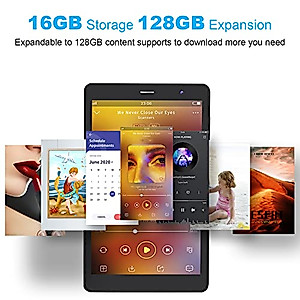 SZTPSLS inch Android 11 Tablet, 16GB Storage 128GB TF Expansion Tablets, Quad-core A7 Processor 800x1280 IPS HD Touchscreen Dual Camera Tablets, Support WiFi, Bluetooth