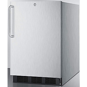 Summit Appliance SPR7BOSST Commercial Outdoor Beverage Center for Built-in or Freestanding Use with Auto Defrost, Adjustable Thermostat, Lock, Towel Bar Handle and Complete Stainless Steel Exterior