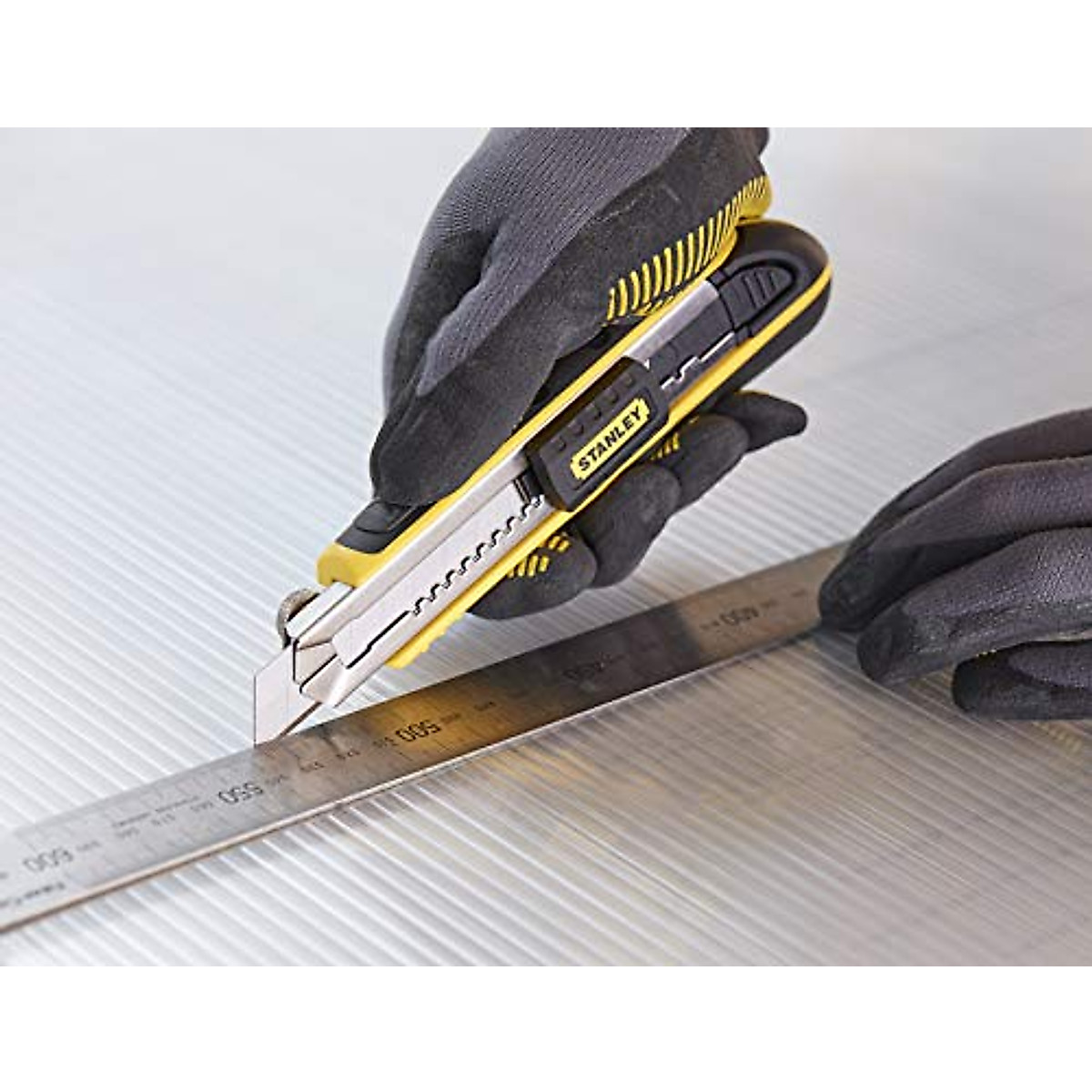 Stanley 0-10-481 Snap Off knife with magazine, Silver/Yellow