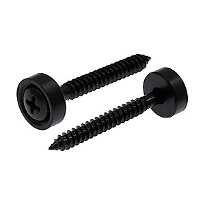 Hordion 4Pcs Guitar Neck Mounting Screws Ferrules Bushings Bolts for Electric Acoustic Guitar Bass, Black