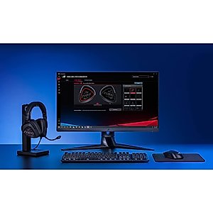 ASUS ROG Delta S Animate Gaming Headset | Customizable AniMe Matrix LED Display, AI Noise-Canceling Mic, Hi-Res ESS 9281 Quad DAC, Lightweight, USB-C, For PC, Mac, PS5, Switch and Mobile Devices,Black