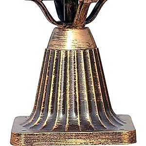 MODEBHD European Victoria Aluminum Tradition Garden Patio Lawn Lamp Column Light E27 Decoration Glass Lantern Outdoor Waterproof Floor Lamp Pillar Street Post Light Column Lamps