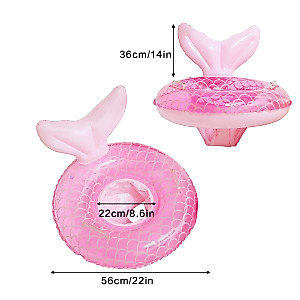 Baby Swimming Float,Inflatable Baby Swim Ring with Seat for Infant/Toddler 6-48 Months,Children Waist Float Ring(Pink)