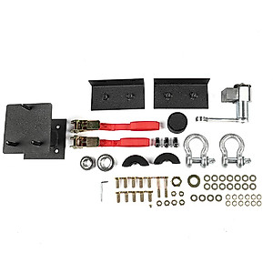 ECCPP Rear Bumper w/Tire Carrier Fit for Jeep Wrangler TJ YJ 1987-2006 (with D-ring & LED Lights) Texture Black