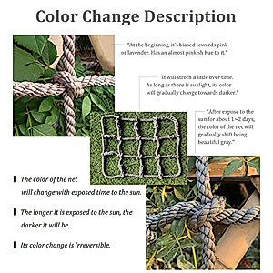 Outdoor Kids Playground Play Safety net, Garden Climbing Frame net, Backyard Climbing Rope Ladder, Balcony Railing Stair Protection net, Universal Heavy Duty Truck Cargo net(Size:1m*1m)