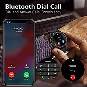 Bebinca GT2 Pro Smart Watch for Men (Make/Receive Call), SpO2/Real-time Heart Rate/Sleep Monitor/Voice Assistant Fitness Tracker, Built-in MP3 for iPhone Samsung Android Phones, Silicone Bands