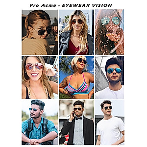 Pro Acme Polarized Classic Aviator Sunglasses for Men Women - 62mm (Gold/Grey-Polarized)