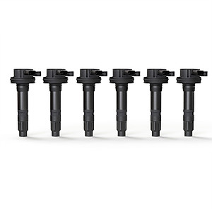 Ignition Coil Pack Set of 6 - Compatible with Ford, Mercury, Mazda & Lincoln Vehicles - 3.5L, 3.7L V6 Edge, F150, Explorer, Mustang, Taurus X, MKZ - Replaces 7T4E-12A375-EE, DG520, 7T4Z12029E, DG-520