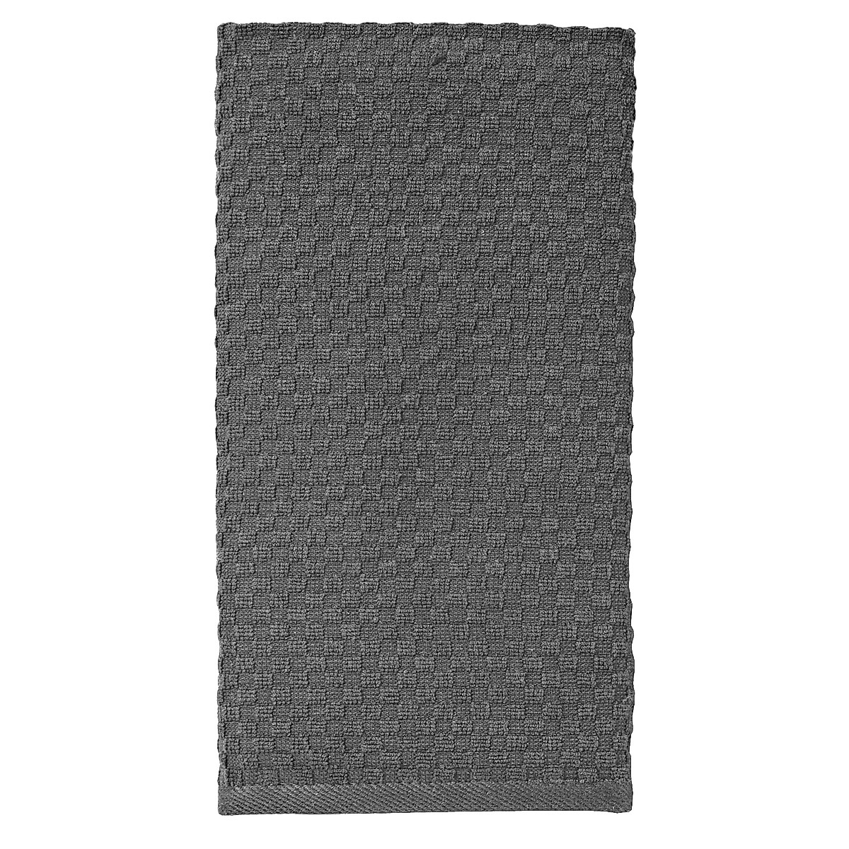 COTTON CRAFT Amazing Kitchen Towels - Set of 8 Terry Towel - 100% Cotton Euro Café Waffle Weave Dish Towel Set - Soft Absorbent Quick Dry Low Lint Reusable Pantry Bar Cleaning Cloth - 16x28 - Charcoal