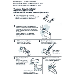 KOHLER GENUINE PART GP85555-CP DIVERTER BATH SPOUT - 1/2" NPT CONNECTION