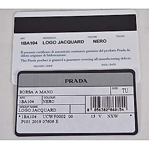 Prada Womens Logo Jacquard Black Canvas Satchel Crossbody Bag 1BA104