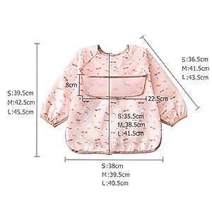 6-42 Months Toddler Baby Sleeved Bibs Waterproof Eating and Painting Smock. JNINTH