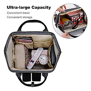 Colorful Pineapple Diaper Bag Backpack Large Capacity Mommy Bags Multifunction Nappy Bag Travel Back Pack Black-Style