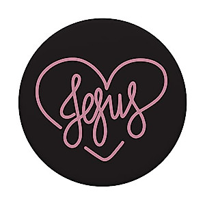 Peony Pink Jesus Faith Christian Bible Verse PopSockets Swappable PopGrip