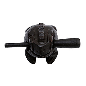 ZHAOQI 1.5 Inch Frog Instrument Musical, Wooden Percussion Instruments Desk Accessories of Frog for Cool Music Gifts Ideas Funny Instruments, Black, 6*4*4cm