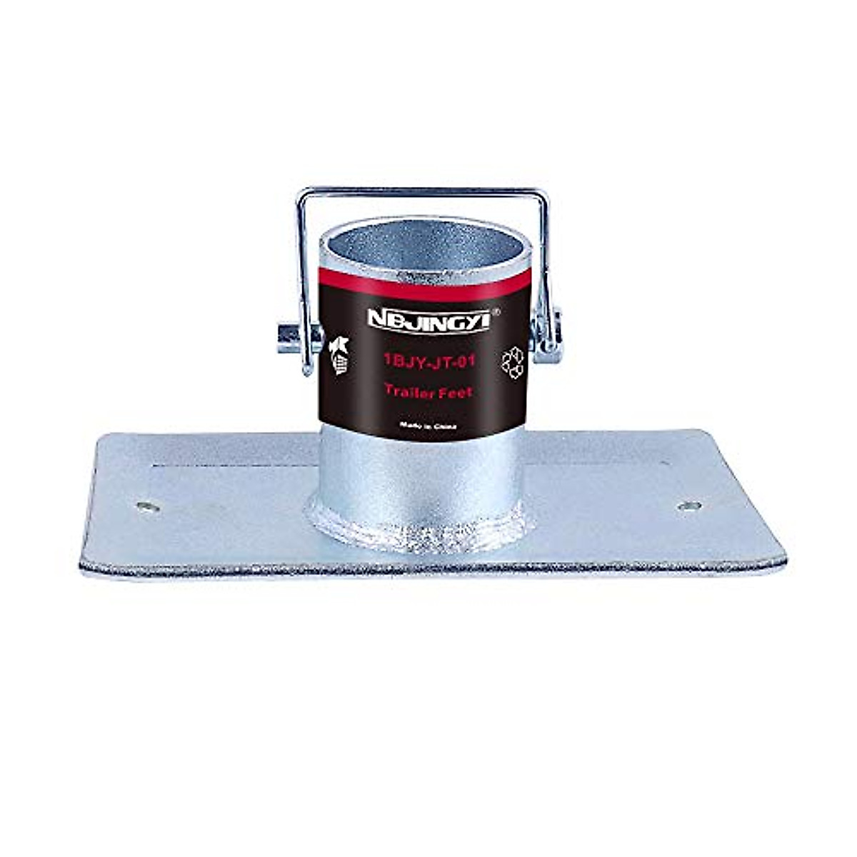 6" Trailer Swirl Jack Caster Wheel 1200lbs Capacity with Pin with Trailer Jack Foot Plate 2000LBS