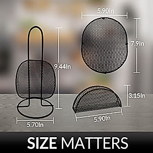 Countertop Paper Towel Holder Set with Table Napkin Holder and Trivet Mat for Hot Pots and Pans, Decorative Cast Iron Towel Stand for Kitchen Counter, Home Decoration Kitchen Accessories