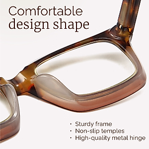 miyya Oprah Style Reading Glasses for Women, Cheaters Eyeglasses, Oversized Blue Light Readers, Fashion Eye Glasses