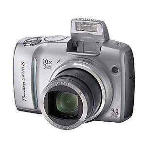 Canon Powershot SX110IS 9MP Digital Camera with 10x Optical Image Stabilized Zoom (Silver)