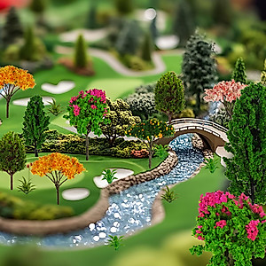 16 Pcs Miniature Fairy Garden Tree Plant Ornamentm, Mixed Model Trees 1-3 Inches, Miniature Dollhouse Pots Decor Moss Bonsai Micro Landscape DIY Craft Garden Ornament